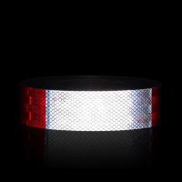 China LU Traffic Safety DOT-C2 Certificate Reflective Strip PET Material Red White Checkered Warning Tape for Vehicle for sale