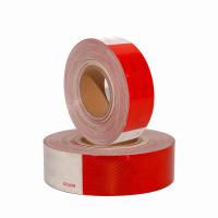 China Fade Resistant Reflective Sticker Dot C2 Red and White Reflective Tape on Trailers for sale