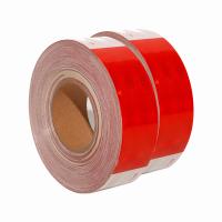China Factory Wear-Resistant Acrylic Pet Custom DOT C2 Red and White Traffic Signs Reflective Tape for sale
