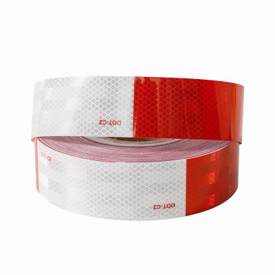 China Red and White DOT C2 Conspicuity Marking DOT Reflective Tape For Vehicle Safety for sale