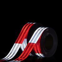 China High Visibility Red And White Adhesive Warning Reflective Tape For Trucks Trailers for sale