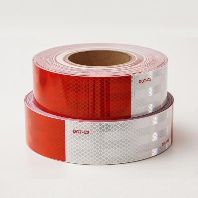 China High Intensity 2 Inch Truck DOT Refletive Tape For Vehicle White And Red for sale