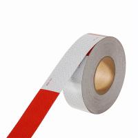 China White Red Conspicuity Prismatic Truck Warning DOT Reflective Tape for sale