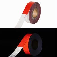 China White Red Conspicuity Prismatic Truck Warning DOT Reflective Tape for sale
