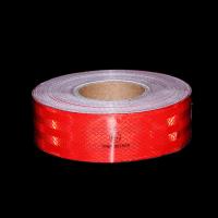 China 2 In*150 Ft White Yellow Red Radium Roll  ECE 104r Prismatic Reflective Tape For Vehicles for sale