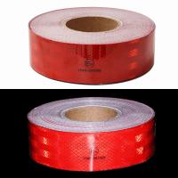 China Red 2 inch Self Adhesive Conspicuity Emark ECE Reflective Tape for Truck Vehicle for sale