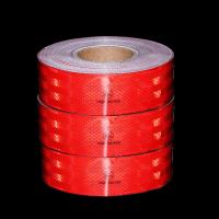 China LU Factory Wholesale Waterproof Adhesive DOT C2 Red And White Trucks Trailer Safety Retro ECE 104r Cinta Reflectiva Reflective Tape for sale
