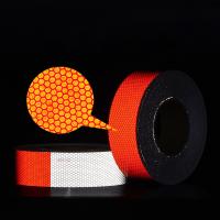 China Outdoor Markings 5cm*5m / 5cm*25m 5cm*45m Reflective Tape Traffice Markings Prismatic Conspicuity For Vehicle Truck for sale