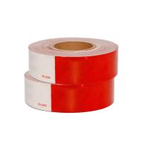 China Waterproof Adhesive DOT C2 Red and White Reflective Tape For Trucks Trailer for sale