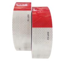 China Waterproof Adhesive DOT C2 Red and White Reflective Tape For Trucks Trailer for sale