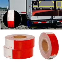 China Waterproof Adhesive DOT C2 Red and White Reflective Tape For Trucks Trailer for sale