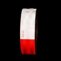 China Waterproof Adhesive DOT C2 Red and White Reflective Tape For Trucks Trailer for sale