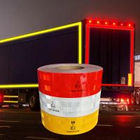 China Waterproof Reflective Safety Tape 2 Inch Wide 150Ft Length- Red, White & Yellow for Trucks for sale