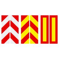 China Certification Rectangular Twill Heavy Vehicle Rear Reflective Marking Plate Board Adhesive for sale