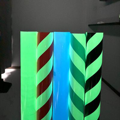 China Waterproof Self-Adhesive Glow Dark Sticker Caution Vinyl Long Lasting Luminous Film for sale
