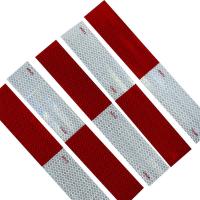 China Red And White Conspicuity Marking DOT-C2 Self-Adhesive Reflective Tape Strips for sale