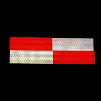 China Red White DOT-C2 Self Adhesive Approved Reflective Safety Tape For Truck Vehicles for sale