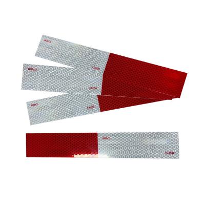 China Red White DOT-C2 Self Adhesive Approved Reflective Safety Tape For Truck Vehicles for sale