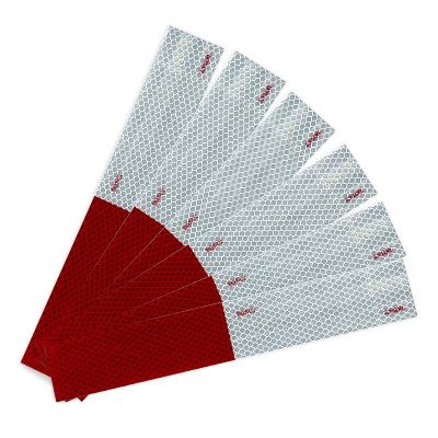 China Size Customized Vehicle Reflective Tape Sticker DOT-C2 Conspicuity Tape Markings Sheets for sale