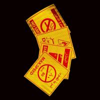 China Saudi Arabia PVC No Smoking / Danger / Fire Extinguisher / Speed Limit Warning Sign Reflective Sticker for sale