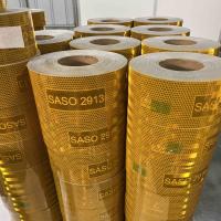 China Metallized SASO 2913 Conspicuity Marking Yellow Reflective Tape for Saudi Arabia with Aluminum Coating for sale