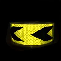 China Fluorescent Yellow Green Arrow Honeycomb Reflective Tape For Vehicle Safety Warning for sale
