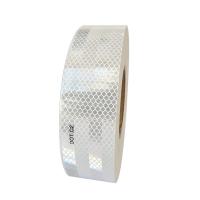 China Self Adhesive DOT-C2 Red And White Prismatic Retro Reflective Reflector Tape Stickers For Vehicle Trailer Truck for sale