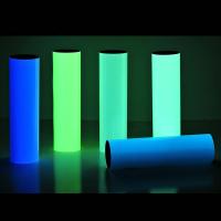 China PVC Night Glow in Dark Photoluminescent Vinyl Self-Adhesive Safety Warning Signs Printed Luminous Night Glowing for sale