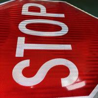 China Customized UV Printable Road Sign Material Reflective Traffic Sign Sticker Sheets Self Adhesive for sale