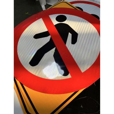 China Customized UV Printable Road Sign Material Reflective Traffic Sign Sticker Sheets Self Adhesive for sale