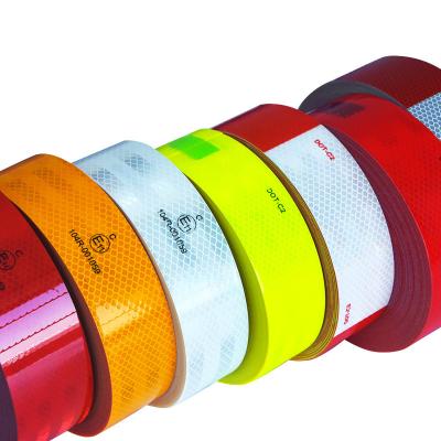 China White Red Yellow High Visibility Reflective Tape Self Adhesive for Vehicles for sale