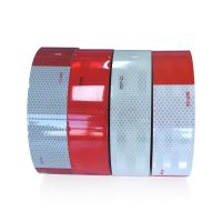 China Red and White DOT C2 Approved Self Adhesive Reflective Safety Tape for Trailers Trucks for sale