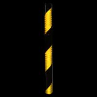 China Customized Yellow And Black Striped Prismatic Reflective Sheeting For Road Safety Warning for sale