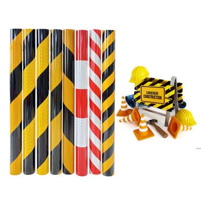 China Pre-Striped HIP EGP Prismatic Reflective Barricade Sheeting for Traffic Control Barriers for sale