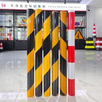 China Flexible Choice Prismatic Reflective Sheeting With Yellow And Black Stripes For Warning Strips Bridges for sale