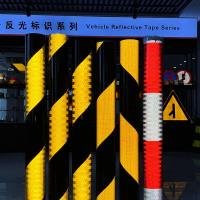 China Flexible Choice Prismatic Reflective Sheeting With Yellow And Black Stripes For Warning Strips Bridges for sale