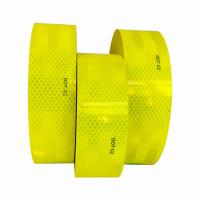 China Fluorescent Yellow-Green DOT C2 Retro Reflective Marking Tape for Trucks for sale