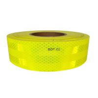 China Fluorescent Yellow-Green DOT C2 Retro Reflective Marking Tape for Trucks for sale