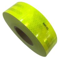 China High Intensity Fluorescent Yellow Green PMMA Micro Prismatic DOT C2 Reflective Tape for sale