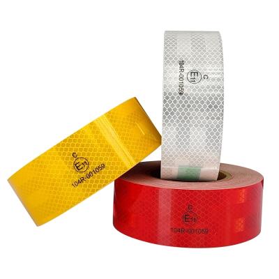 China ECE 104R Reflective Conspicuity Tape with Micro Prismatic Technology, 10 Years Service Life, and High Tack Adhesive for Vehicle Safety for sale