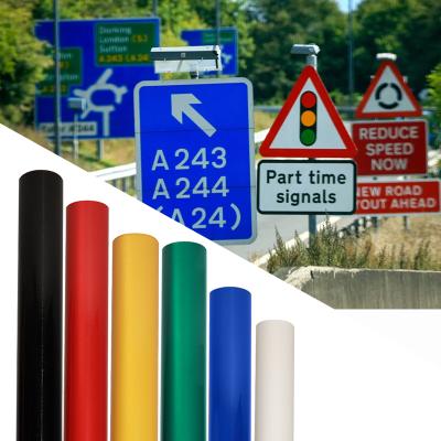 China Compliant With ASTM D4956 Type I Industry Standard Glass Bead Reflective Film For General Traffic And Commercial Signage for sale