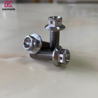 China Gr2 Gr5 Titanium Flanged Hex Head Bolt M8 25mm 30mm 40mm for motorcycle or industrial for sale