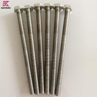 China Titanium GR2 GR5 Hex Head Bolts Hexagon Cap Screws DIN 933 M5 M6 M8 M36 for sale