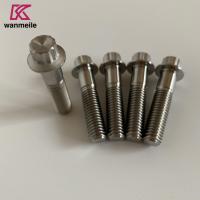 China gr5 Ti6al4v 12pt flange screws M7 M8 Titanium bolt for wheel hub for sale