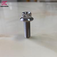 China Gr5 Ti6al4v M8 M10 High Quality Custom Titanium Flange Bolts Titanium Screw for motorcycle for sale
