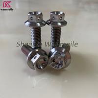 China Gr5 Ti6al4v M8 M10 High Quality Custom Titanium Flange Bolts Titanium Screw for motorcycle for sale