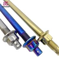 China customed Gr5 Ti6al4v Titanium motorcycle axle center shaft m12 m15 for motorcycle part for sale