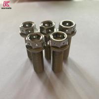 China Gr5 Ti6al4v M8 M10 High Quality Custom Titanium Flange Bolts Titanium Screw for motorcycle for sale