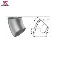 China Gr2 Titanium 45 Degree Elbow For Acid Pickling And Extruded Pipe Fittings for sale