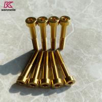 China Grade 2 Grade 5 Custom Titanium T25 Torx Key Bolt With Black And Golden PVD Coating for sale